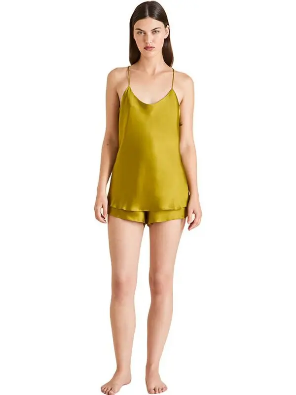 Olivia Von Halle Bella Moss Camisole Set - Yellow