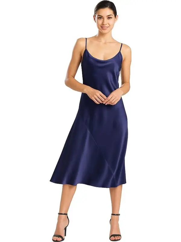 Natori Glamour Scoop Neck Slip Dress - Navy / Blue