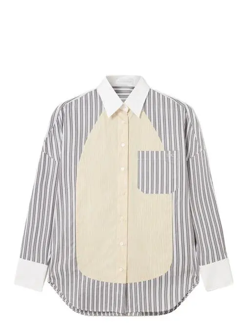 Stella McCartney Oversized Mixed Stripe Shirt - White
