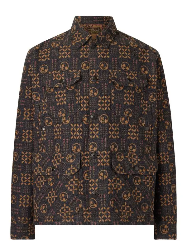 Ralph Lauren Ruddick Cotton-jacquard Shirt Jacket - Orange