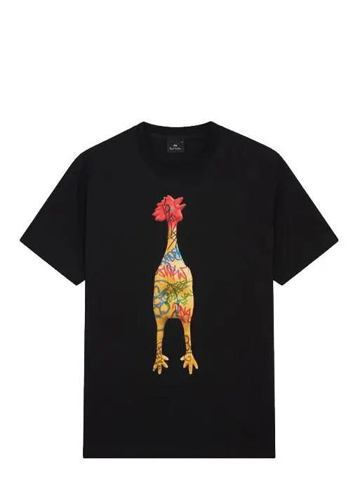 Paul Smith Rubber Chicken' Print T-shirt - Black