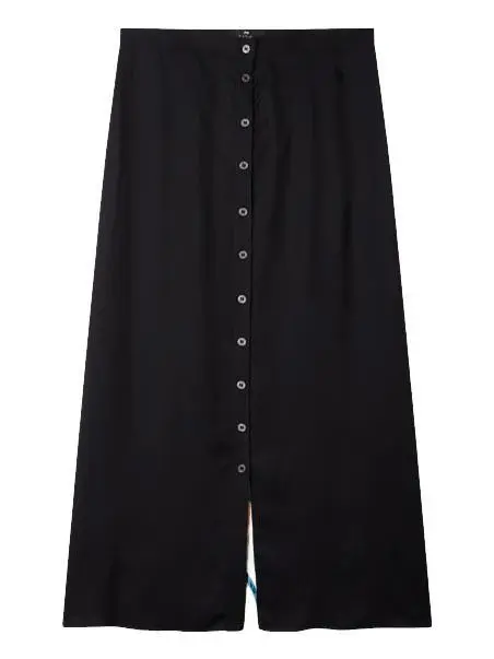 Paul Smith Viscose Button-front Skirt - Black
