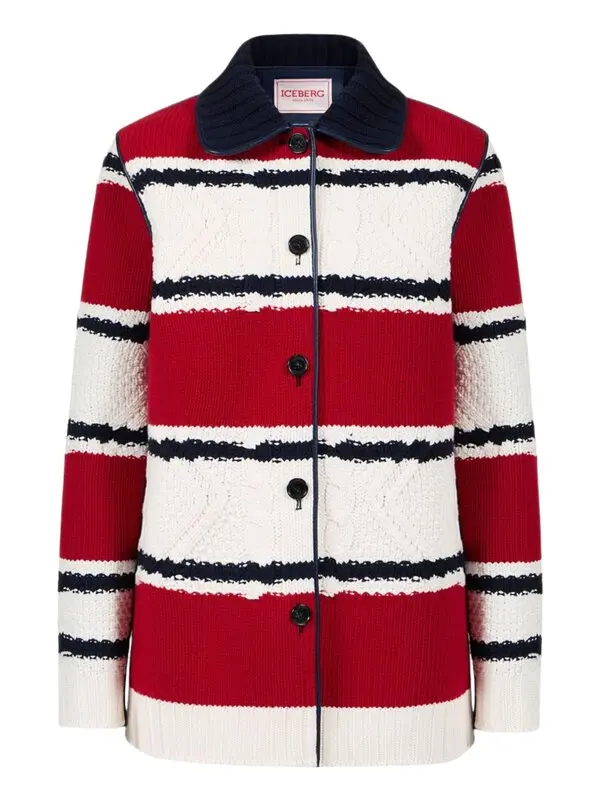 Iceberg Striped Coat - Multi