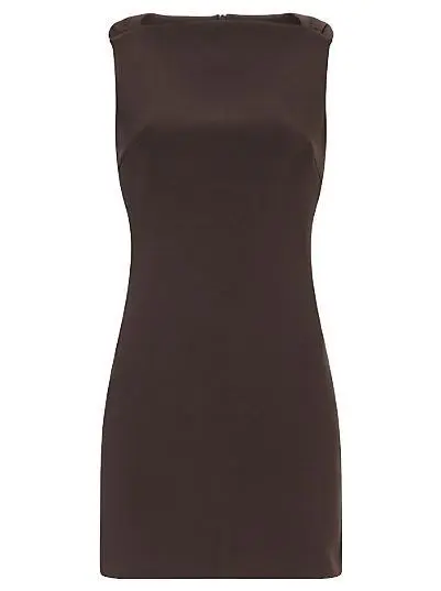 Bec & Bridge Sylvie Sleeveless Mini Dress - Dark Chocolate