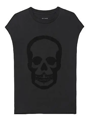 Zadig&Voltaire Cloe Skull-motif Tank Top - Carbone