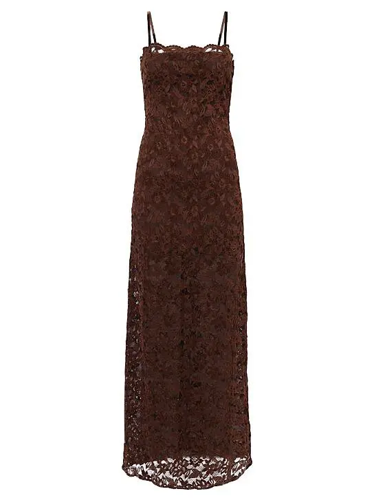 Bec & Bridge Pamela Floral Maxi Dress - Choc