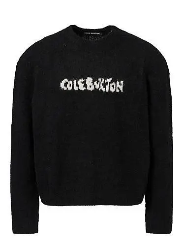 COLE BUXTON Signed-logo Knitted Wool-blend Jumper - Black