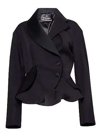 VIVIENNE WESTWOOD Stormy Peplum Wool Jacket - Black