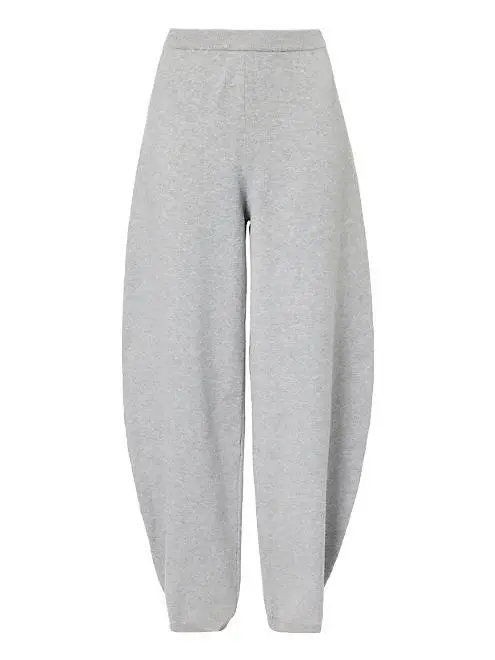 Lounge Knitted Balloon-leg Jogging Bottoms - Grey Marl
