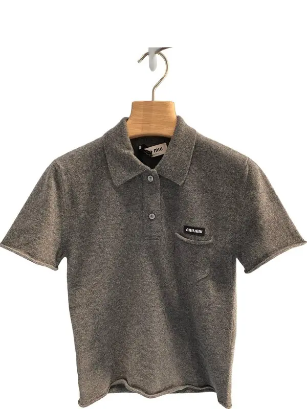Miu Miu Knit Polo - Grey