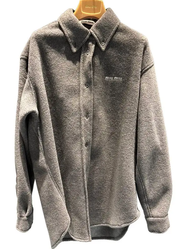 Miu Miu Gray Wool Shirt - Grey
