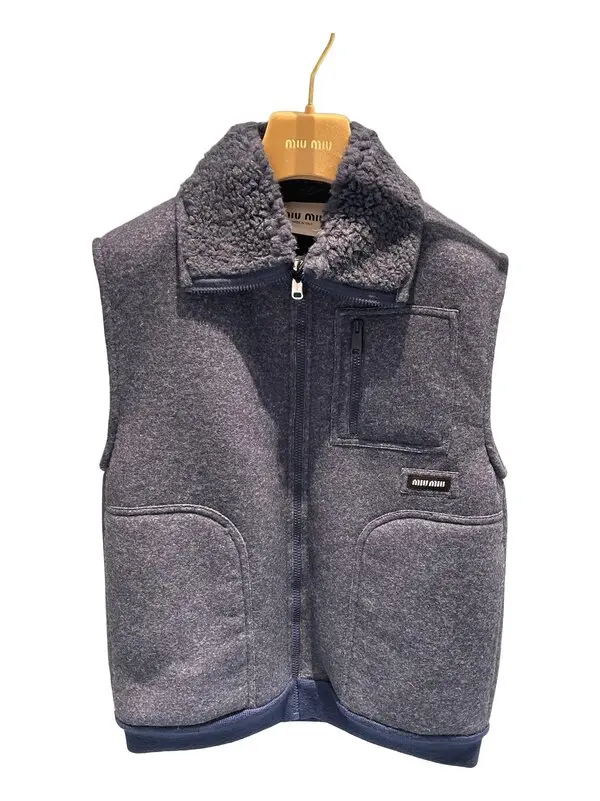 Miu Miu Fleece Vest - Gray