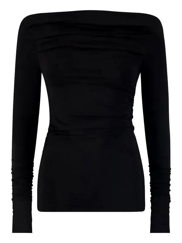 MARCELLA Cooper Gathered Top - Black