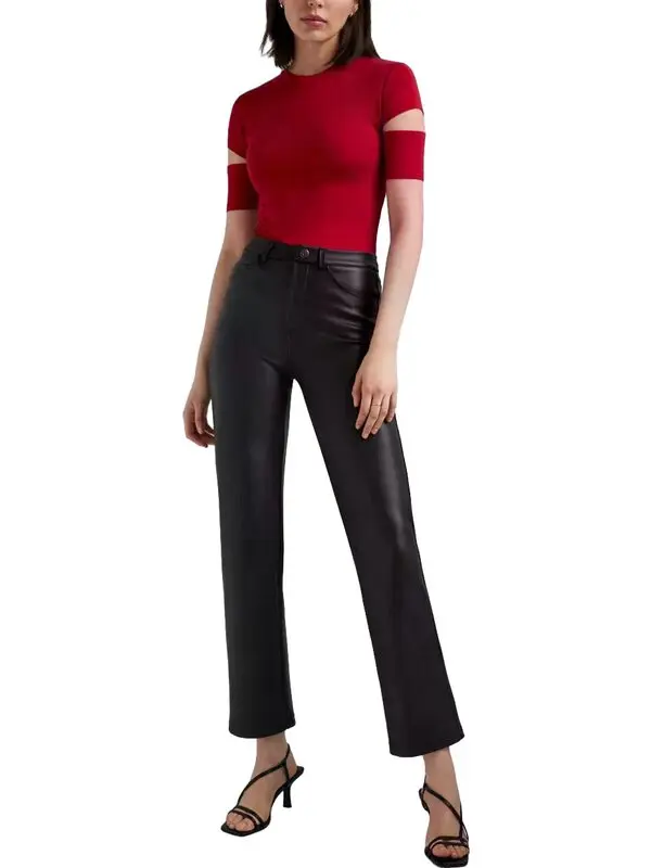 MARCELLA Esme Cut-out T-shirt - Red