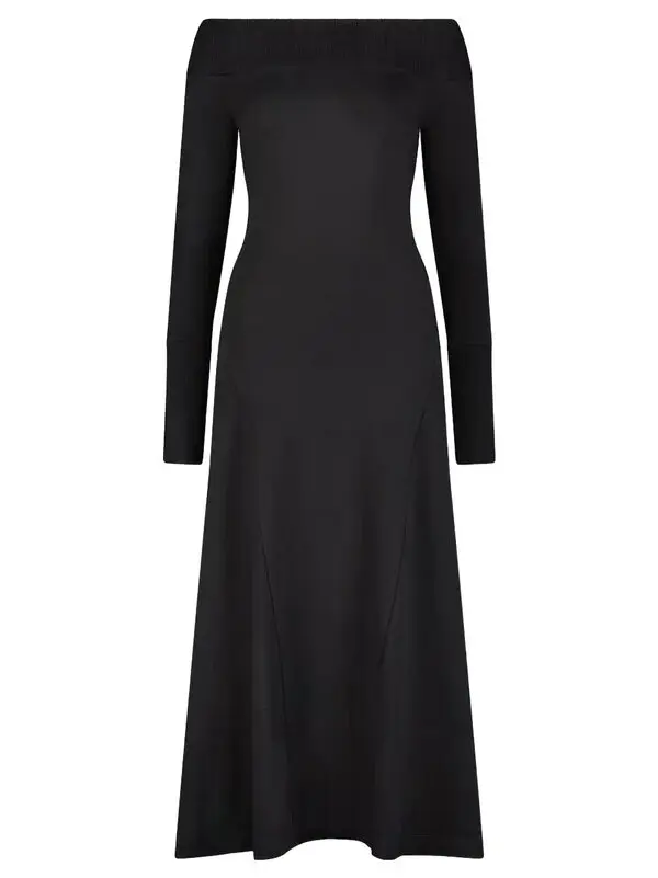 MARCELLA Tilly Ribbed Boat-neck Midi Dress - Black