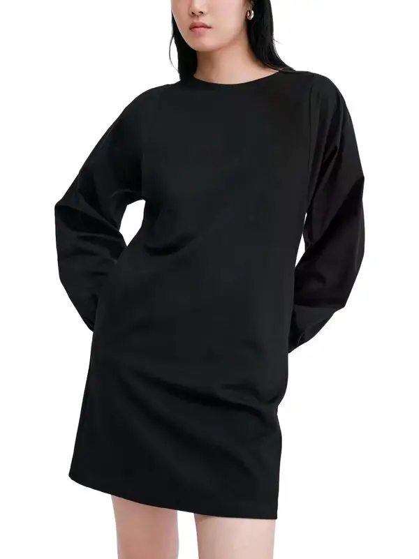 MARCELLA Patti Bishop-sleeve Mini Dress - Black