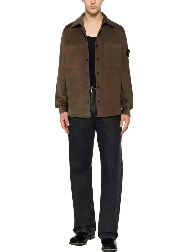 Stone Island Patch-pocket Long-sleeve Shirt - Brown