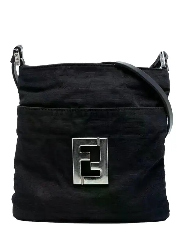 Fendi Zucca Canvas Crossbody Bag - Black