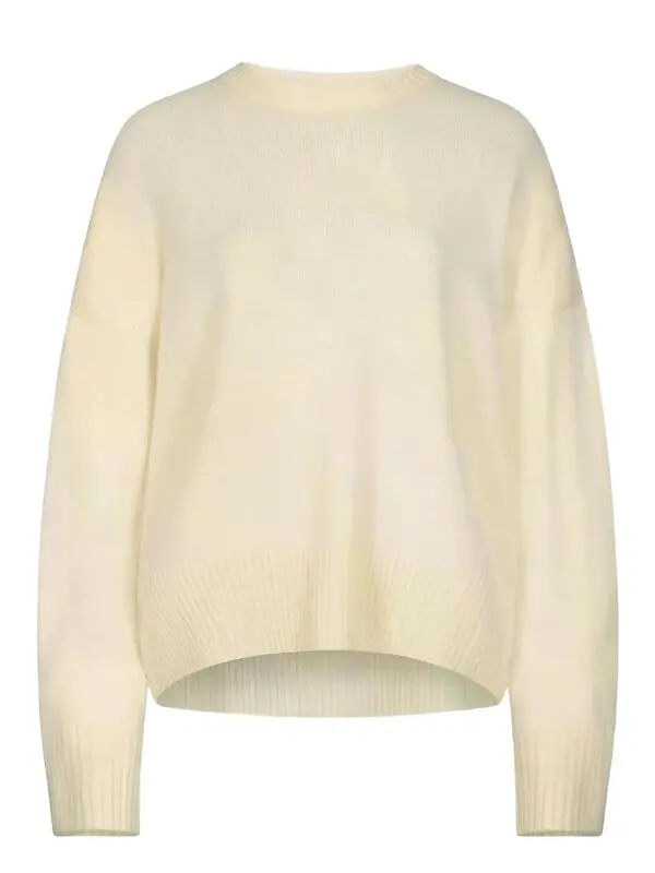 Loulou De Saison Anton Drop Shoulder Ribbed Sweater - Neutrals