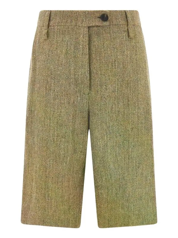 FERRAGAMO Double-loop Bermuda Shorts - Brown