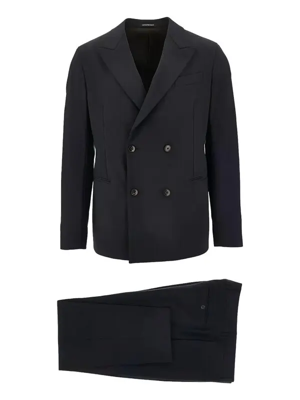 Emporio Armani Double-breasted Suit - Blue