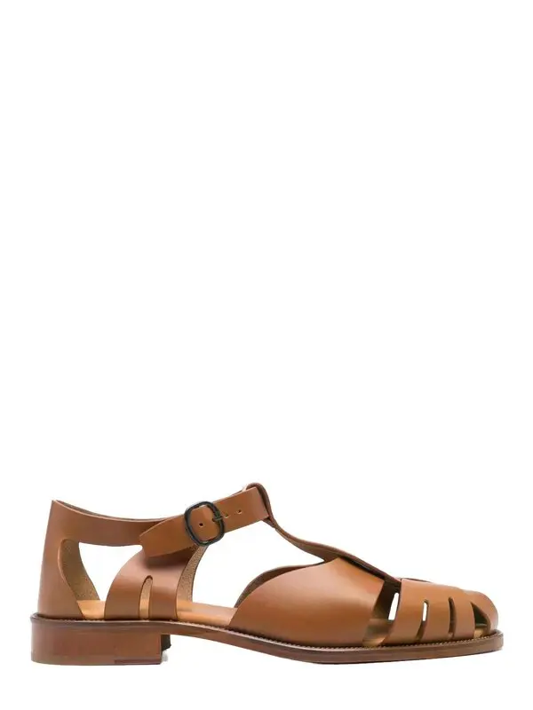 Hereu Pesca Leather Sandals - Brown