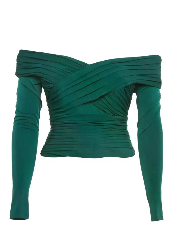 SELF-PORTRAIT Crossover Top - Blue