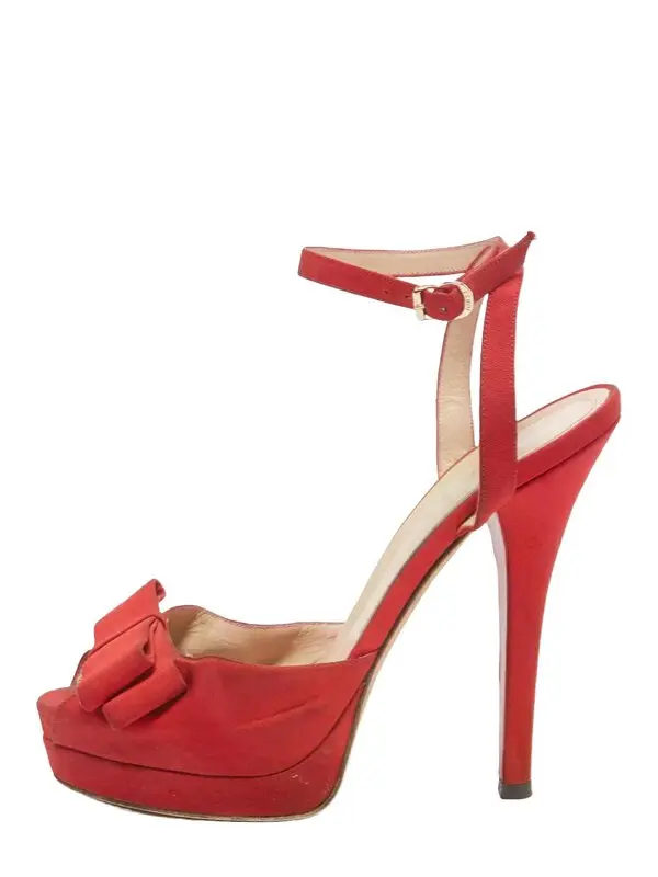 Fendi Platform Bow Shoes - Red