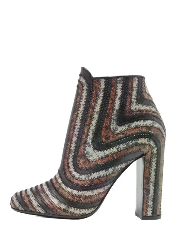 FERRAGAMO 120mm Leather Ankle Boots - Black