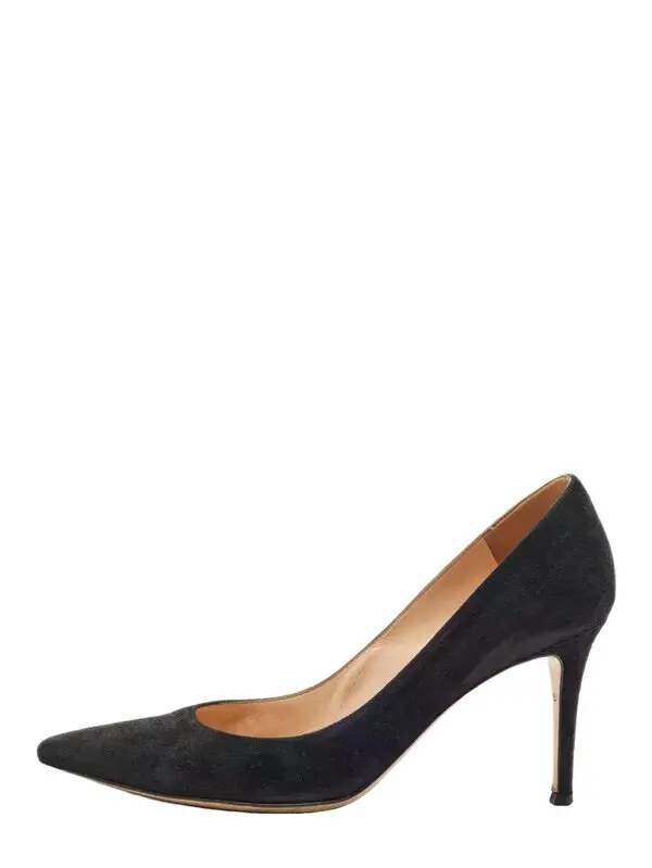 GIANVITO ROSSI 85 Suede Pumps - Black