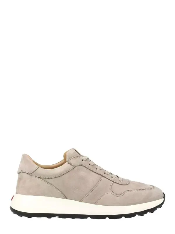 TOD'S Suede Sneakers With Logo Detail - Neutrals