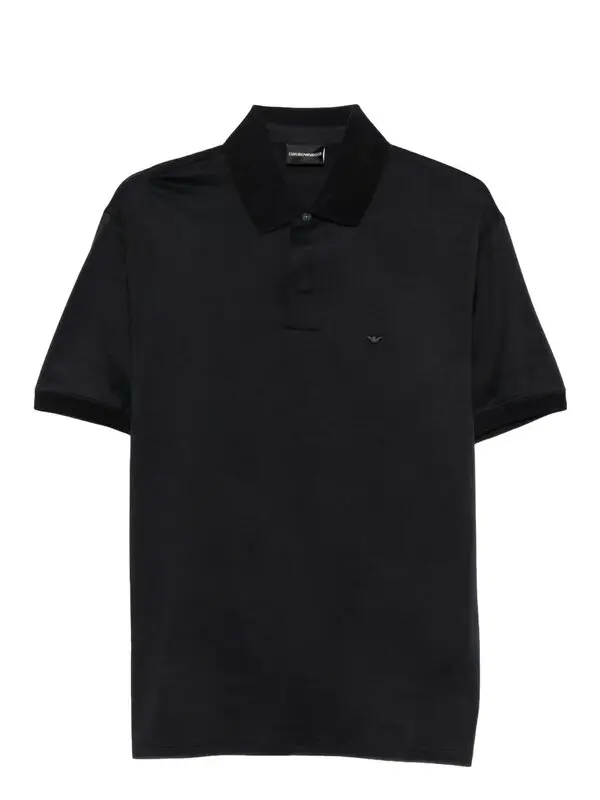 Emporio Armani Logo-embroidered Polo Shirt - Grey