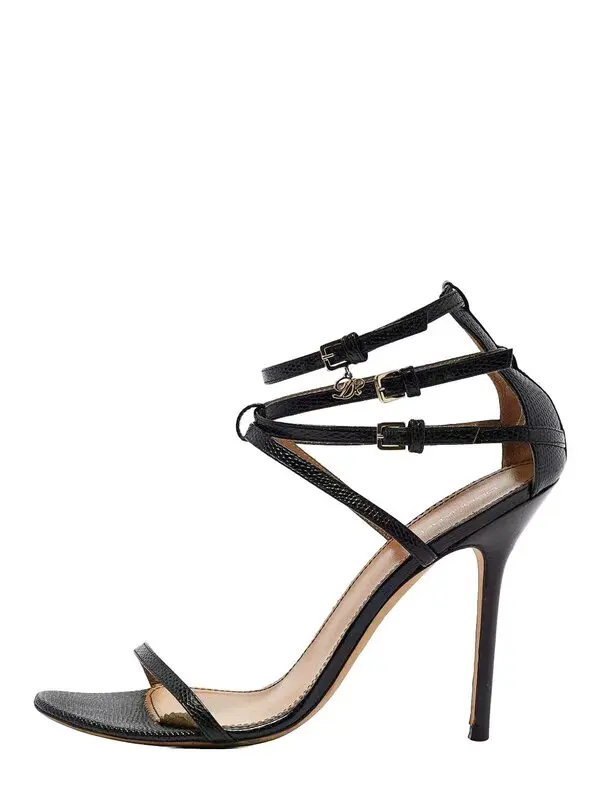 Dsquared2 Buckle Strap Stiletto Heel Sandals - Black