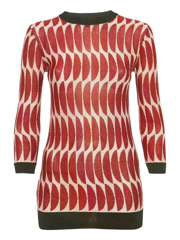 Marni Knitted Sheer Sweater - Red
