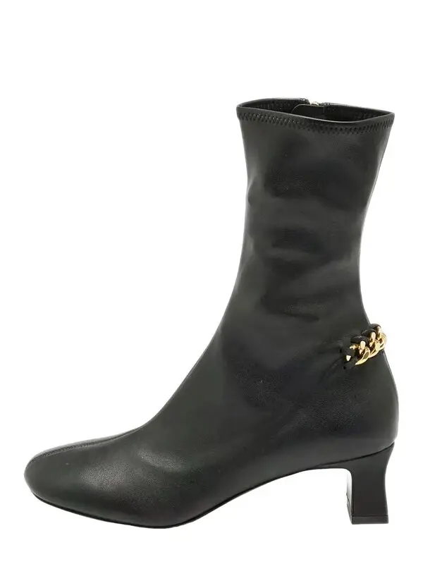 Stella McCartney Falabella Chain-trim Ankle Boots - Black