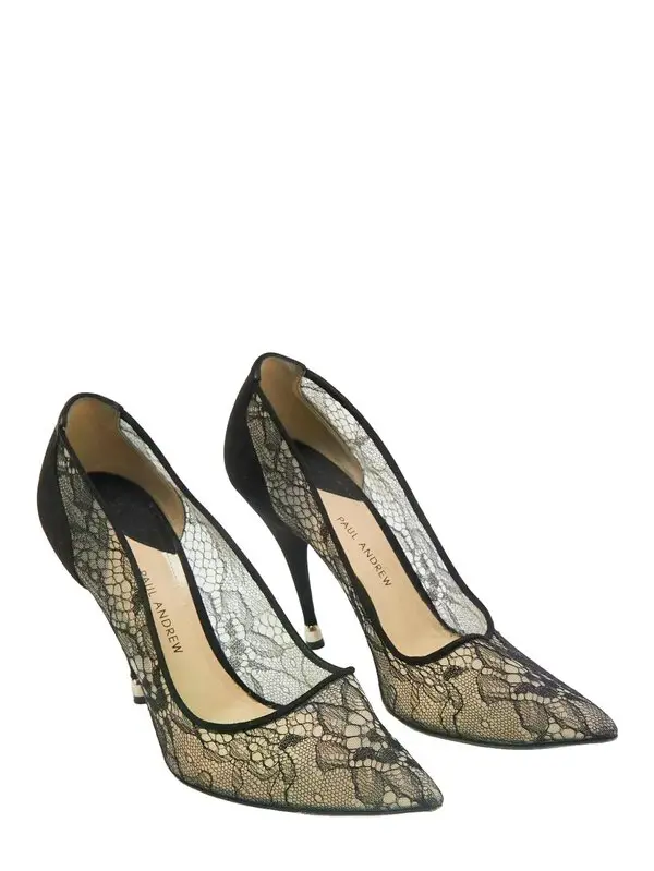 PAUL ANDREW Sidai Lace-detail Pumps - Black
