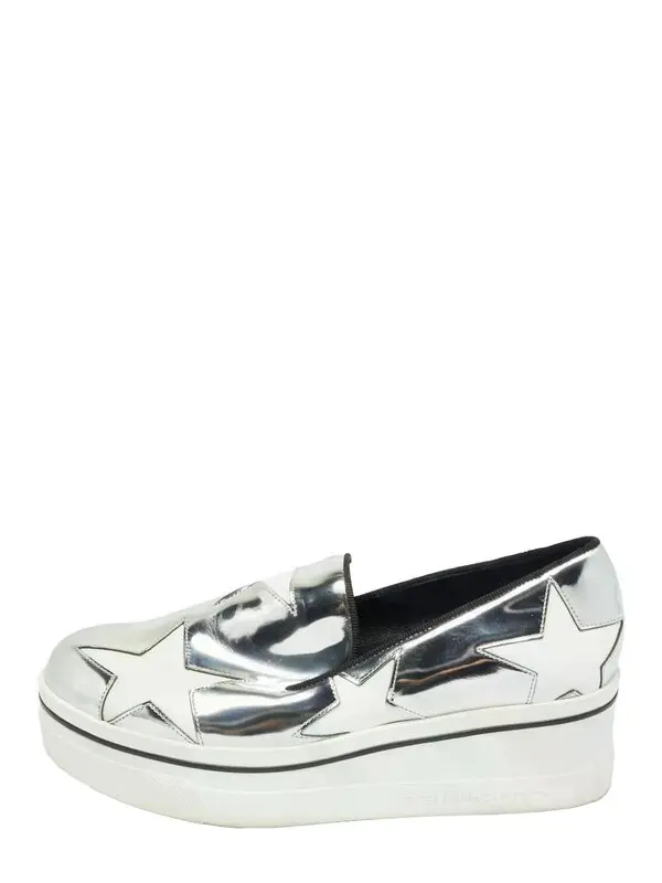 Stella McCartney Star-detail Platform Slip-ons - Silver