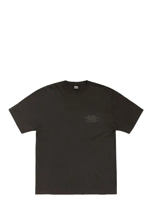 StÜssy International Design Pigment Dyed Tee Shirt - Faded Black