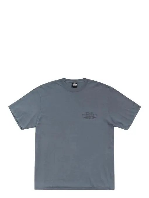 StÜssy International Design Pigment Dyed Tee Shirt - Navy Blue