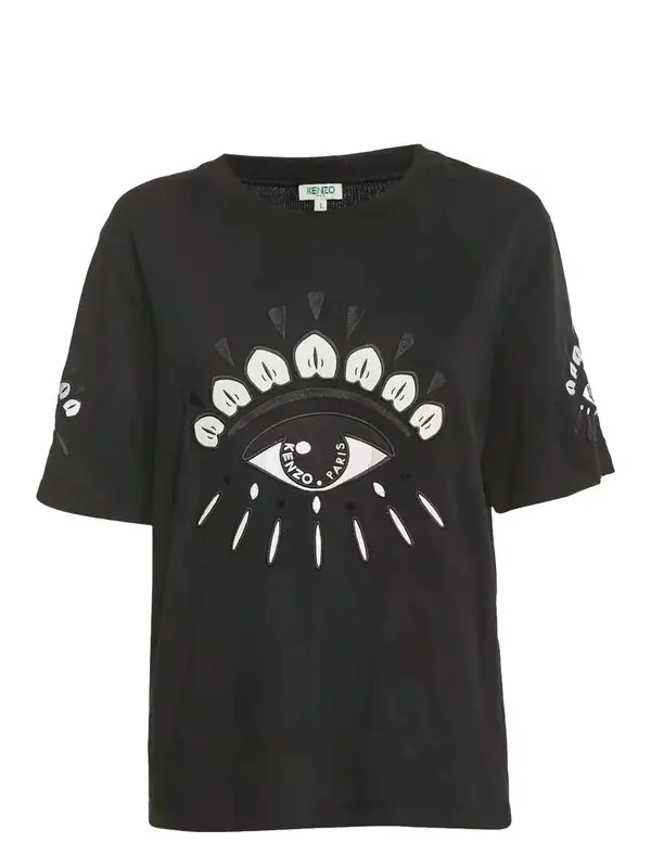 Kenzo Eye-motif Cotton T-shirt - Black