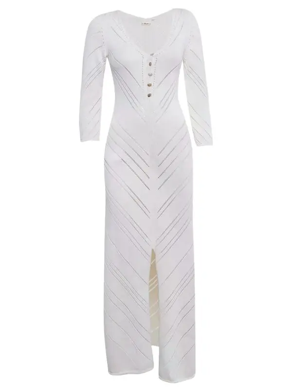 Cult Gaia Geometric-pattern Maxi Dress - White