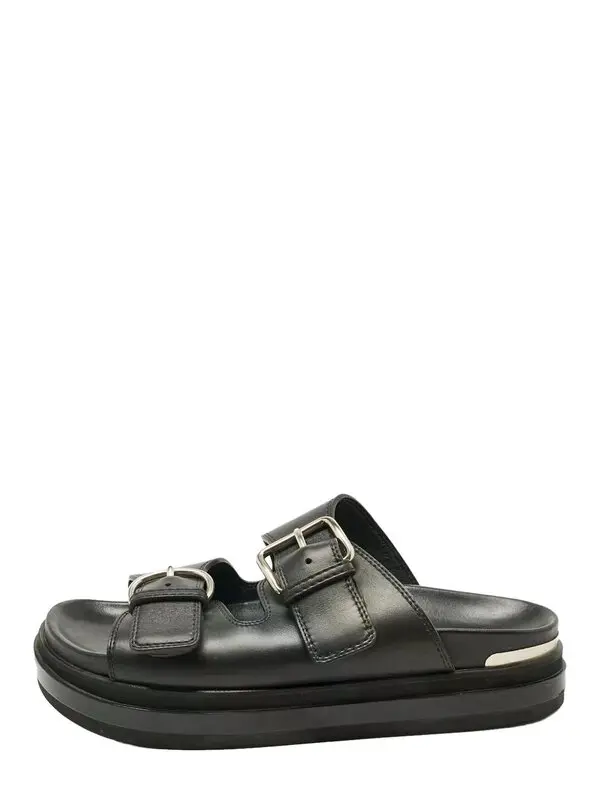 Alexander McQueen Leather Sandals - Black