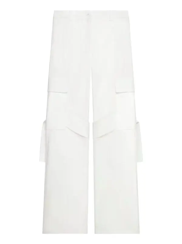 COURREGES Cotton Trousers With Flap-pocket - White