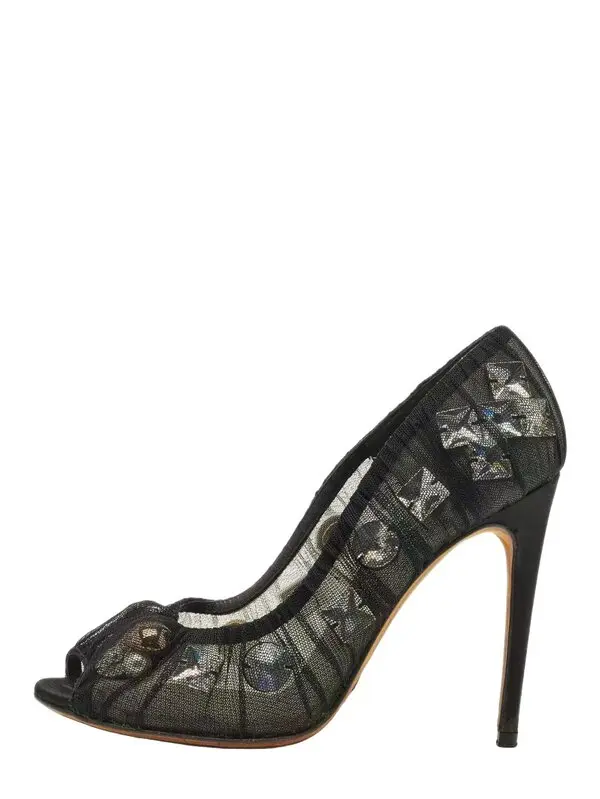 Dolce & Gabbana Lace Crystal-embellished Heeled Pumps - Black