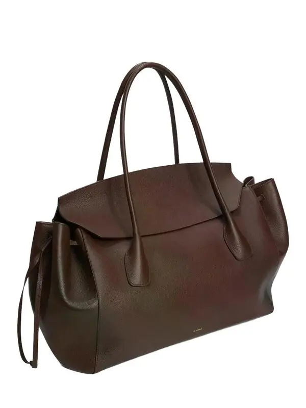 JIL SANDER Grained Leather Voyage Handbag - Brown