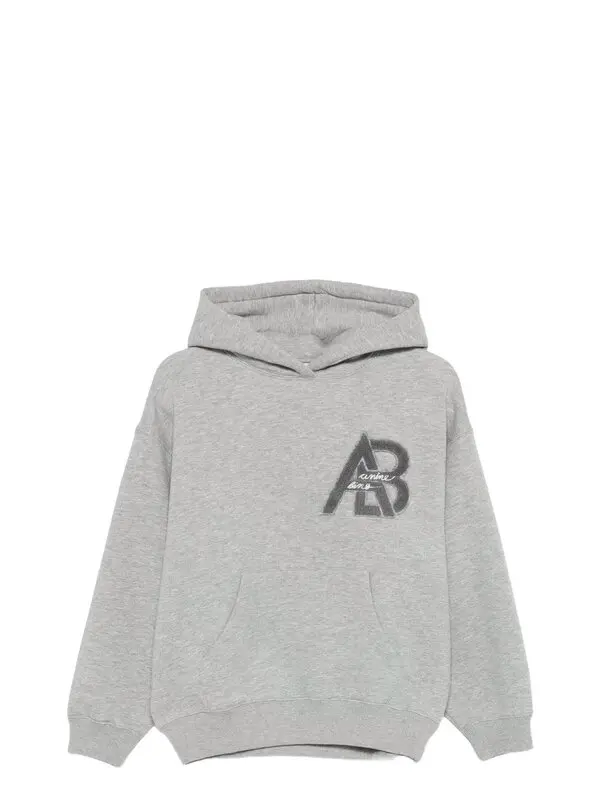 ANINE BING Logo-detail Hoodie - Grey