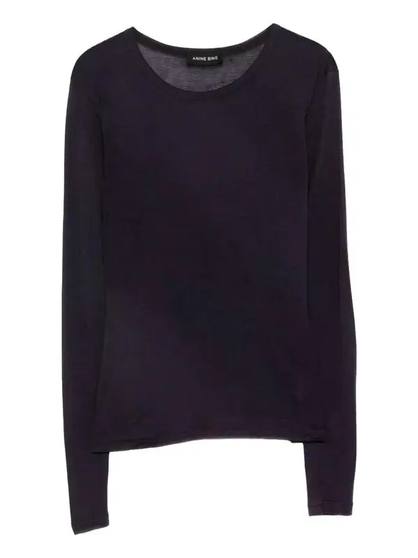ANINE BING Sylvie Long-sleeve T-shirt - Blue