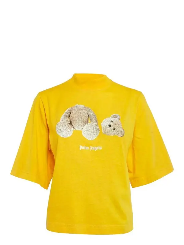Palm Angels Printed Round-neck T-shirt - Yellow