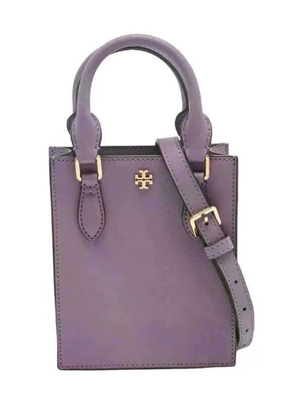 Tory Burch Mini Emerson Leather Shopper - Purple