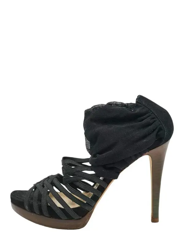 Fendi 75mm Mid-heel Strappy Sandals - Black